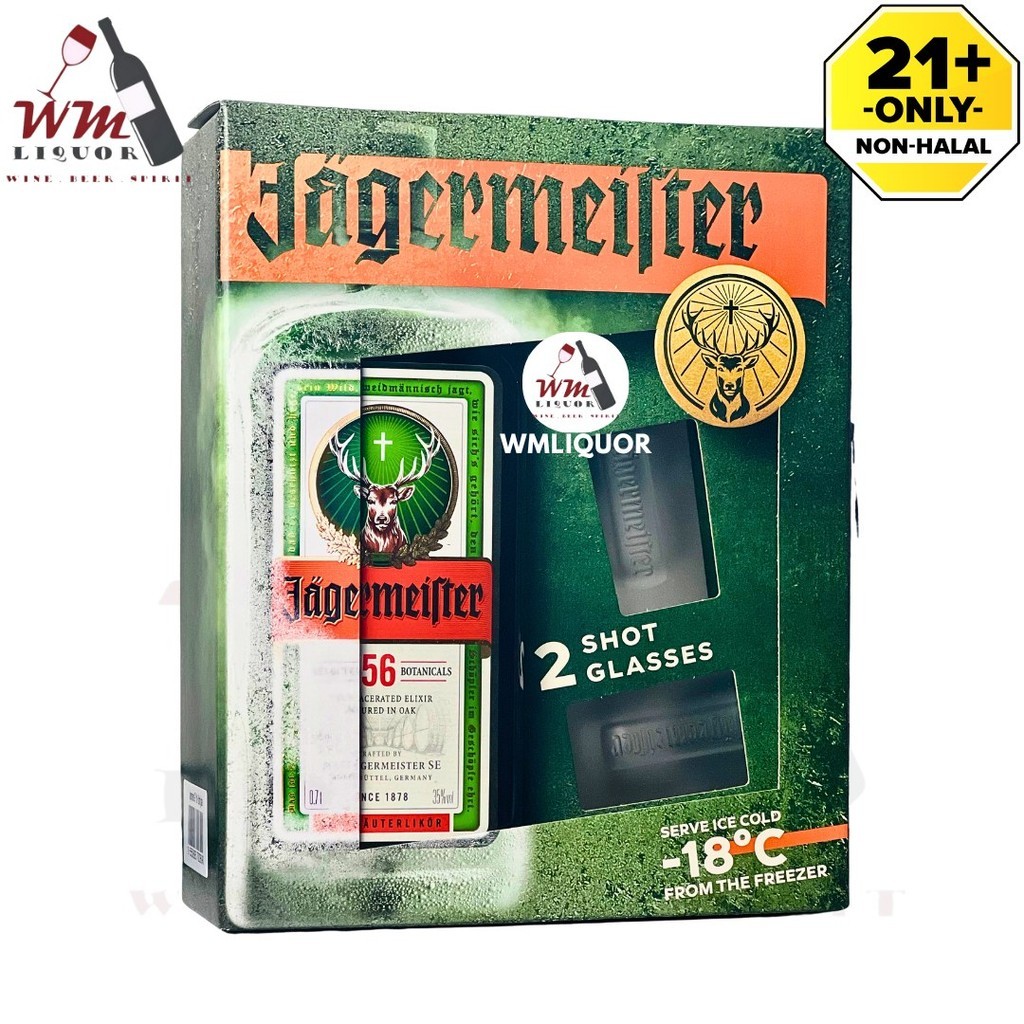 Jagermeister Gift Pack (70cl + 2 Shot Glass) | Shopee Malaysia