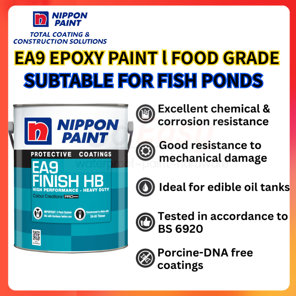 5L Nippon Paint Epoxy EA9 Finish HB l Cat Epoxy Paint Epoxy Paint l Cat ...