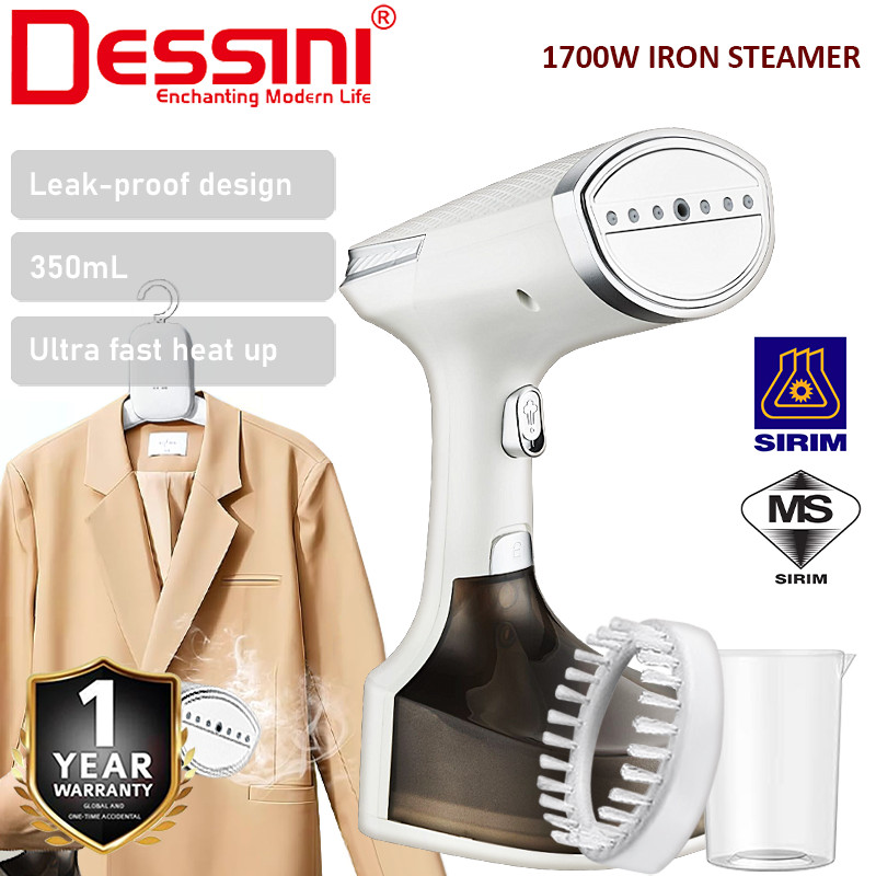DESSINI ITALY 1700W Electric Ceramic Soleplate Garment Steam Iron ...