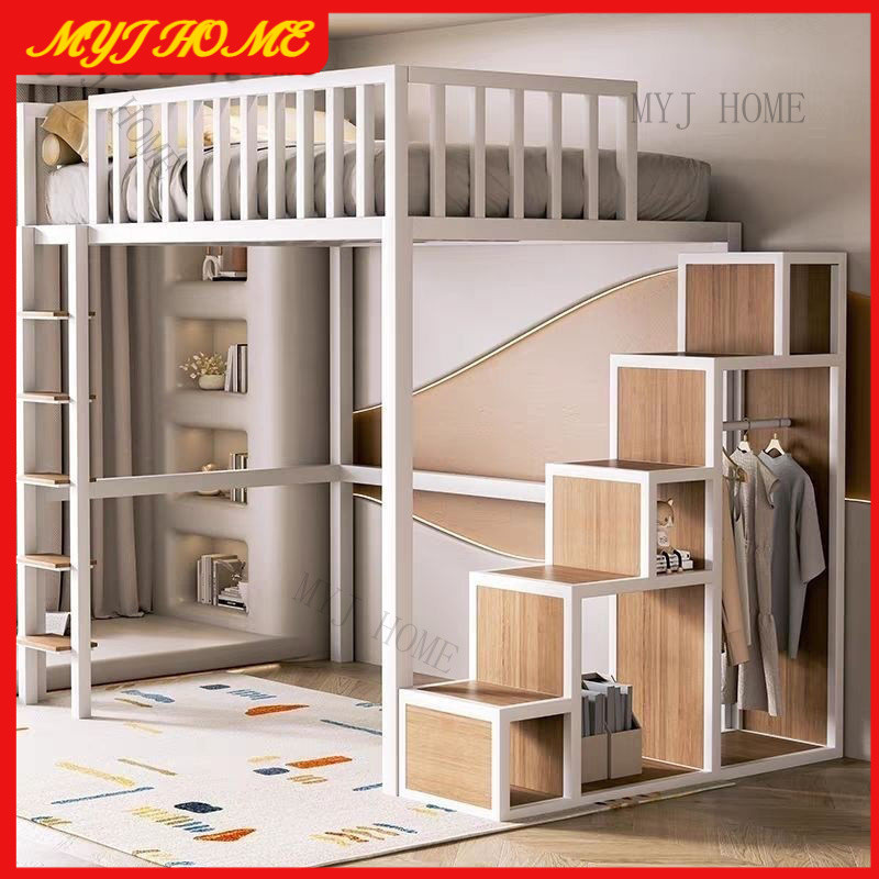 Metal Loft Bed Frame Double Decker Bunk Bed Rangka Katil 2 Dua Tingkat ...