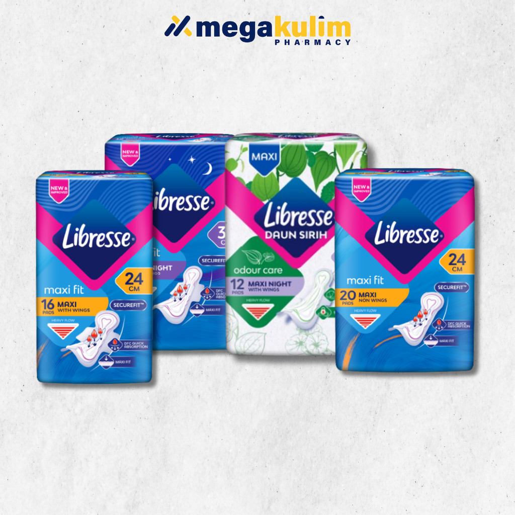 Libresse Maxi Sanitary Pads (Odour Care Night Wing 12s / Maxi Wing 16s ...