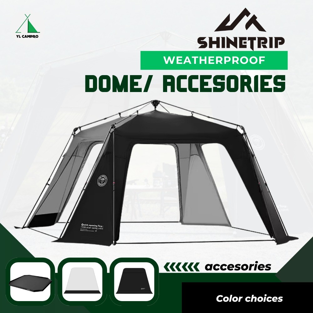 SHINETRIP Auto Dome Tent Large Awning Tent Waterproof Sunproof Silver ...