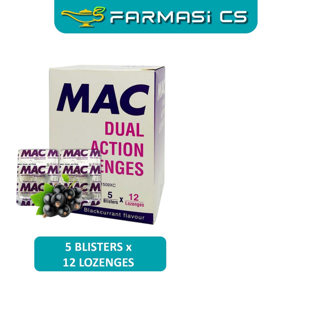 CLEARANCE Mac Dual Action Lozenges 5 Blisters x 12 Lozenges ( 1 BOX ...