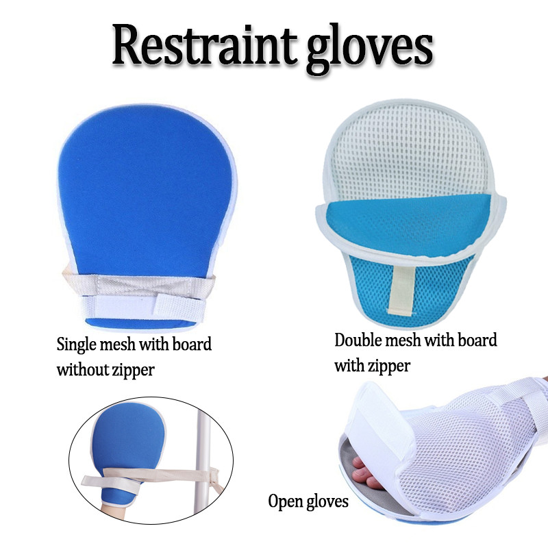 1PC Restraint Gloves Prevent Patient Self Injury Scratch Breathable ...