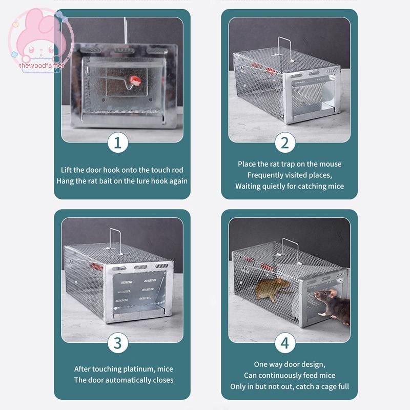 thewoodfamer Multi-Catch Rodent Mouse Trap Rat Trap Cage Pest Control ...