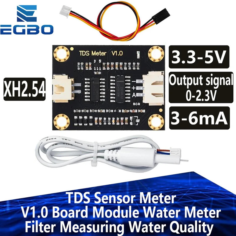 TDS Sensor Meter V1.0 Board Module Water Meter Filter Measuring Water ...
