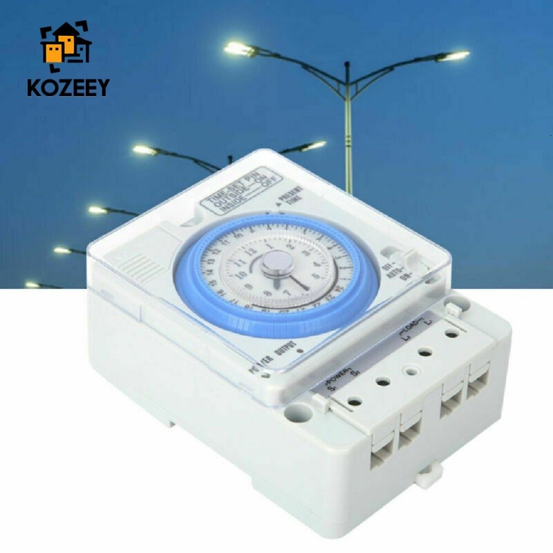 KOZEEY Din Rail 24H Chronometry Timer Mechanical Switch Industrial ...
