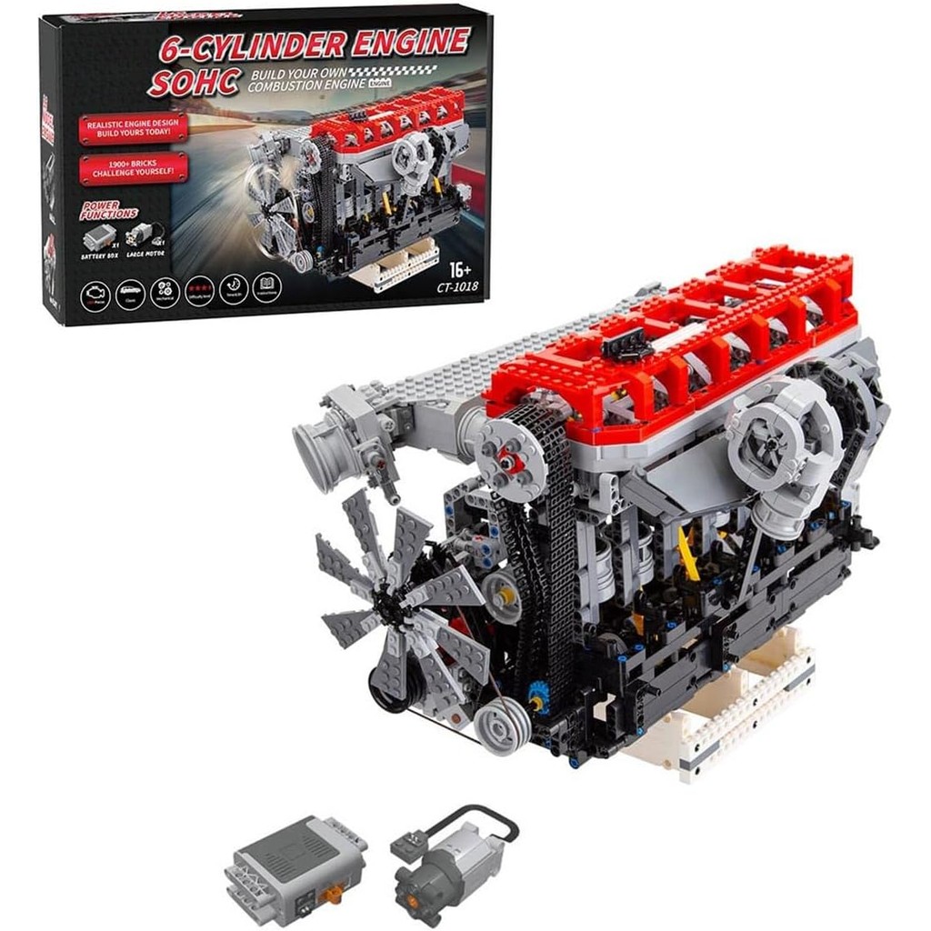 WOWOBONTOY Engine Building Blocks Kit That Works, SOHC 3.0L ...