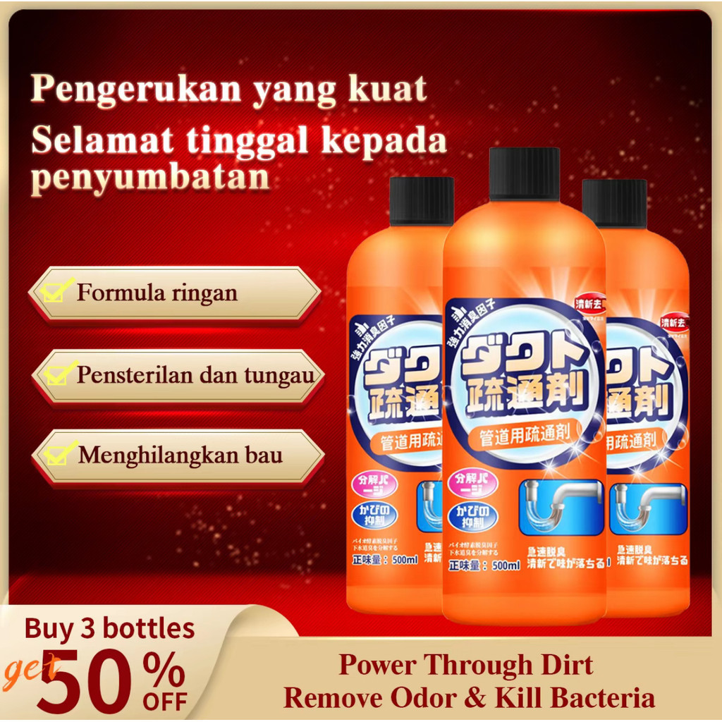 Penyelamat Sinki Tandas Sumbat - Japan Liquid Clog Cleaner 500ml ...