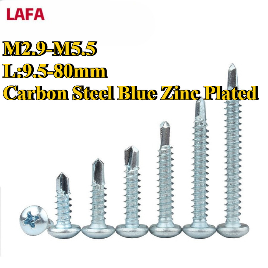 LAFA Skru Tanduk Zink Biru Kualiti Tinggi | Saiz M2.9-M5.5, Panjang 9.5 ...