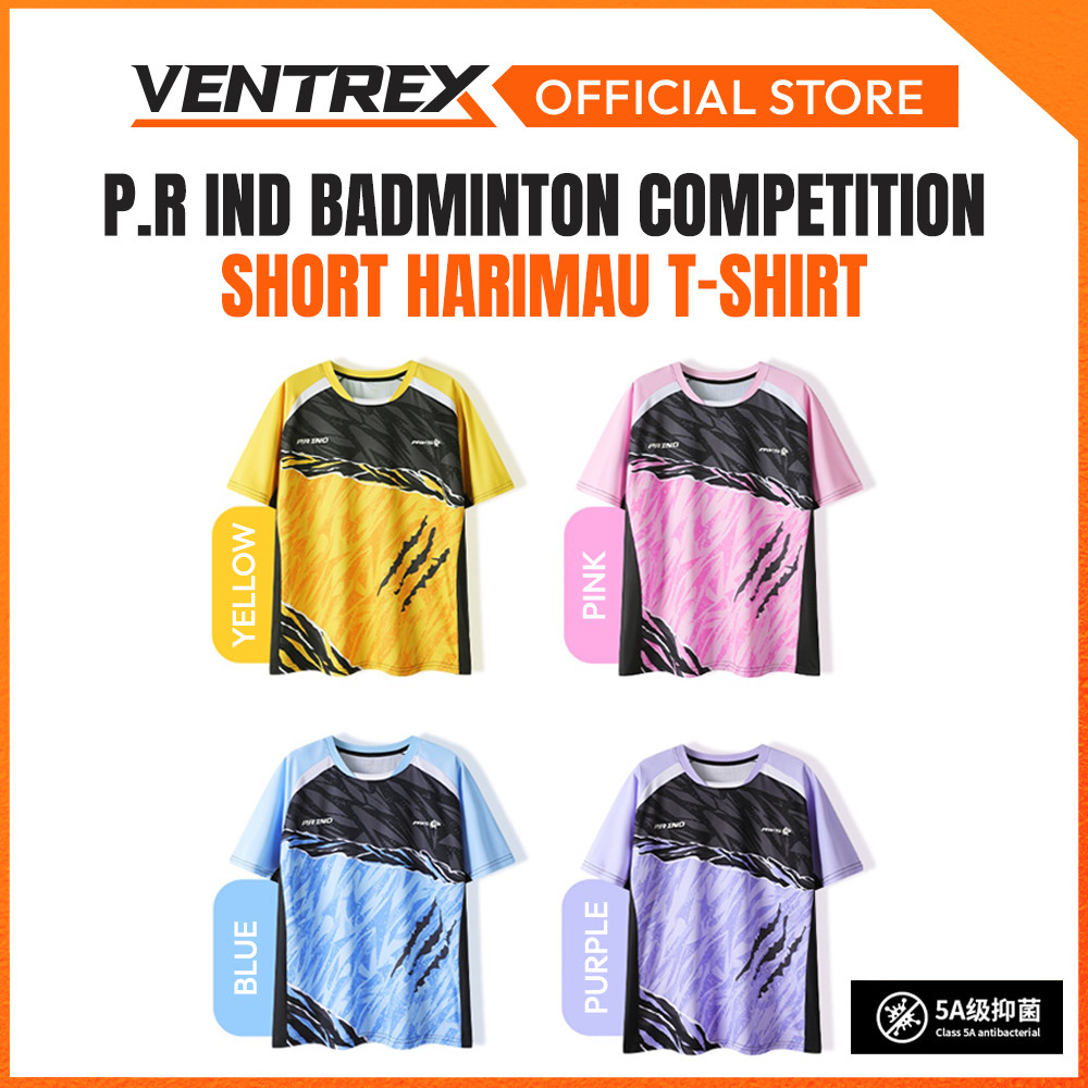 PRIND PURUI Badminton Competition Short Harimau T-shirt Unisex Fabric ...