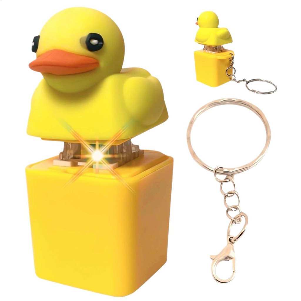 Duck Quacking Fidget Toy 2025 New Quacking Duck Keychain Rechargeable ...