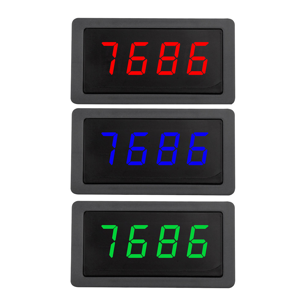 YoHi 4 Digital Red LED Tachometer RPM Gauge Speed Meter with Hall ...