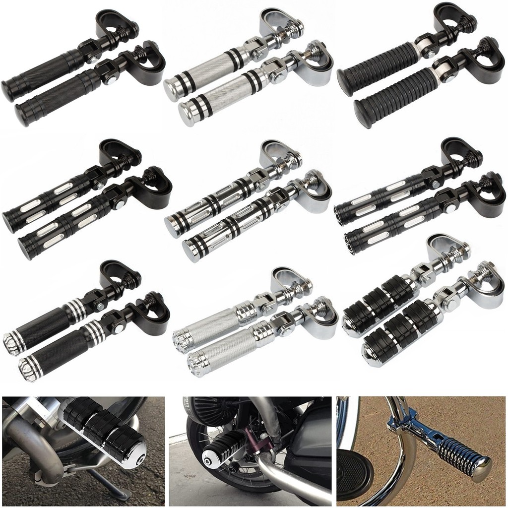 Motorcycle Universal Highway Crash Bar Engine Guard Bumper Foot Rest ...