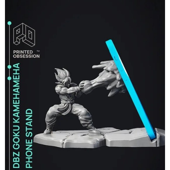 【3D】Dragon Ball Z《Goku Kamehameha-Phone Stand》～3D STL File for PLA ABS ...