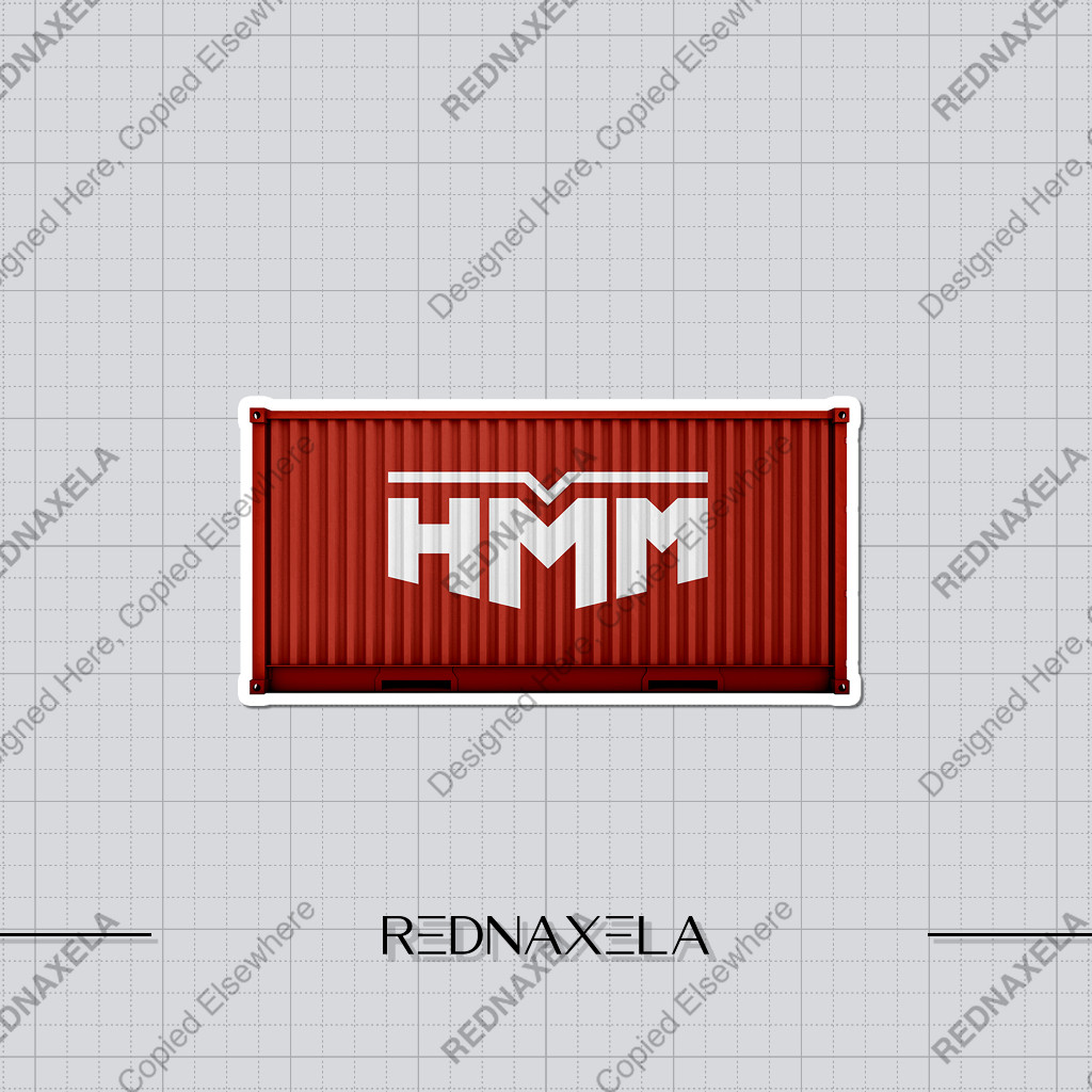Hyundai Merchant Marine Shipping Container Vinyl Sticker Suitcase ...