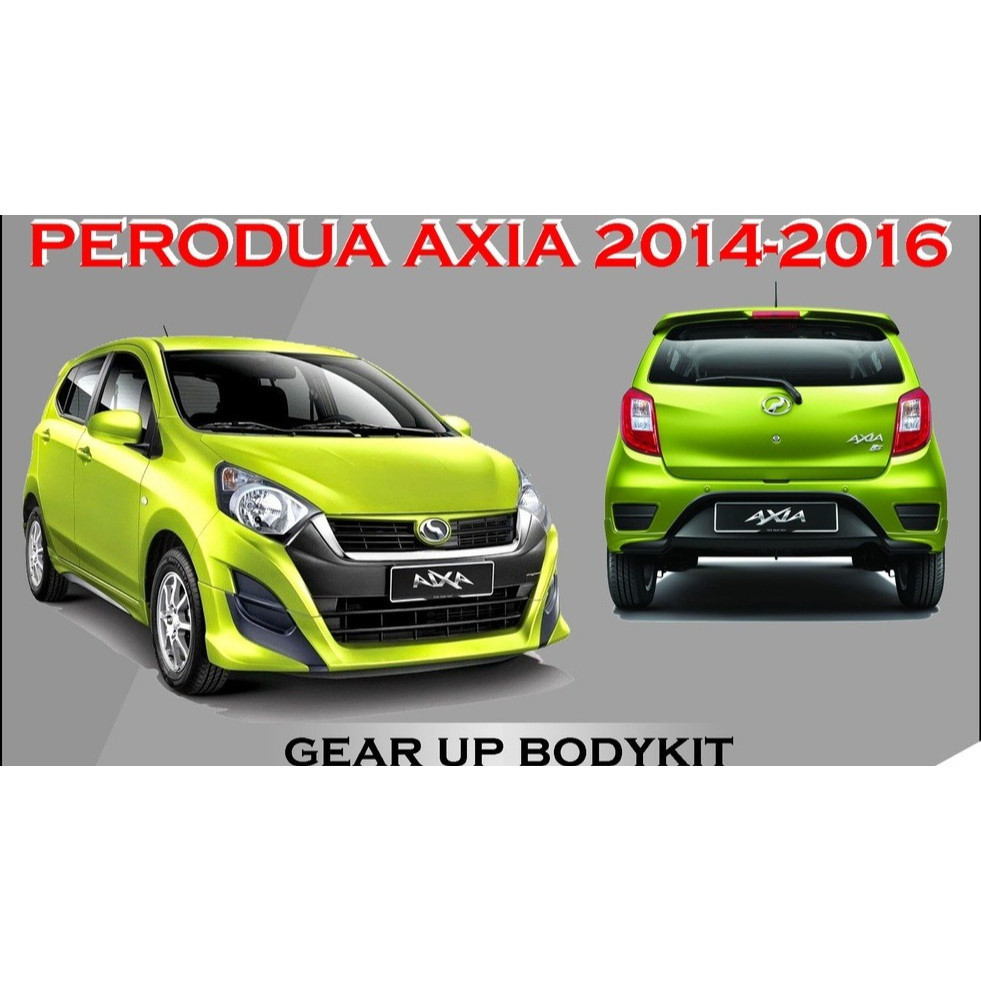 PERODUA AXIA 2014~2016 GEAR UP FULLSET ABS SKIRTING (FRONT SKIRT ,SIDE ...