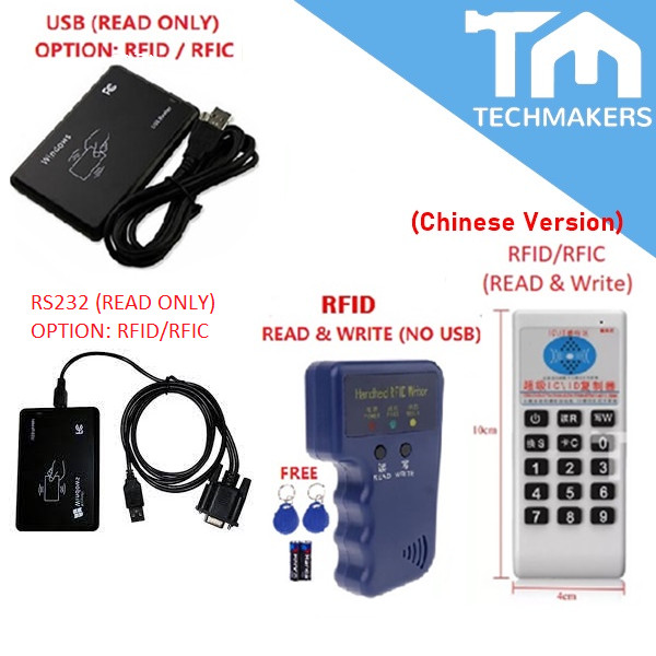 125KHz(RFID)/13.56Mhz(RFIC) EM4100 USB Smart Card Read & Write Reader ...