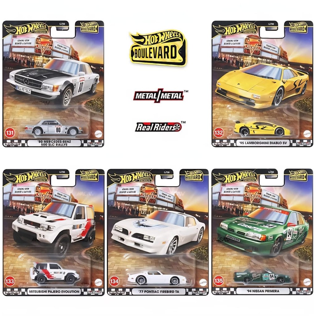 Hot Wheels Premium Boulevard Dash D 2025 Set of 5 PAJERO EVOLUTION ...