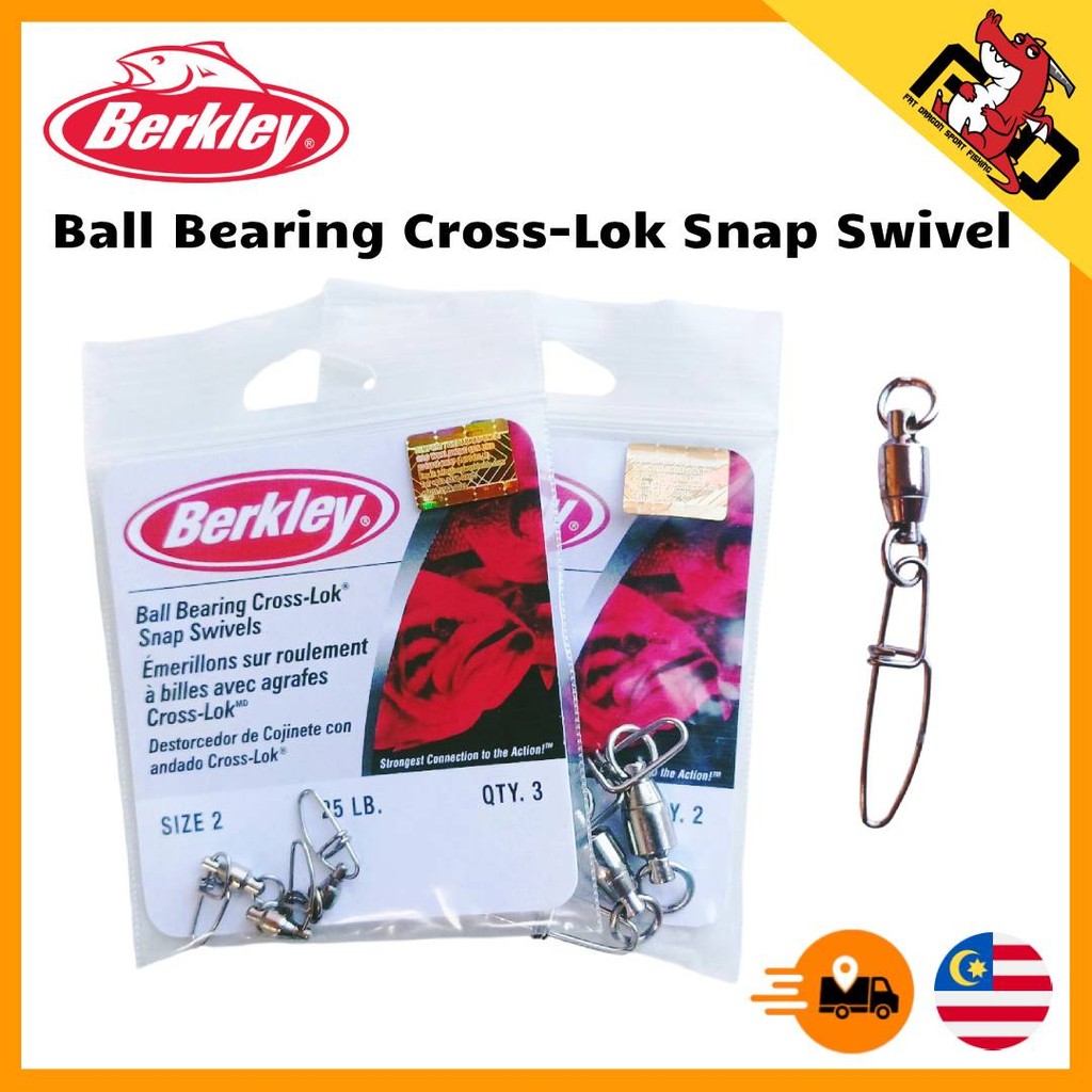 BERKLEY BALL BEARING CROSS-LOK SNAP SWIVEL | Shopee Malaysia