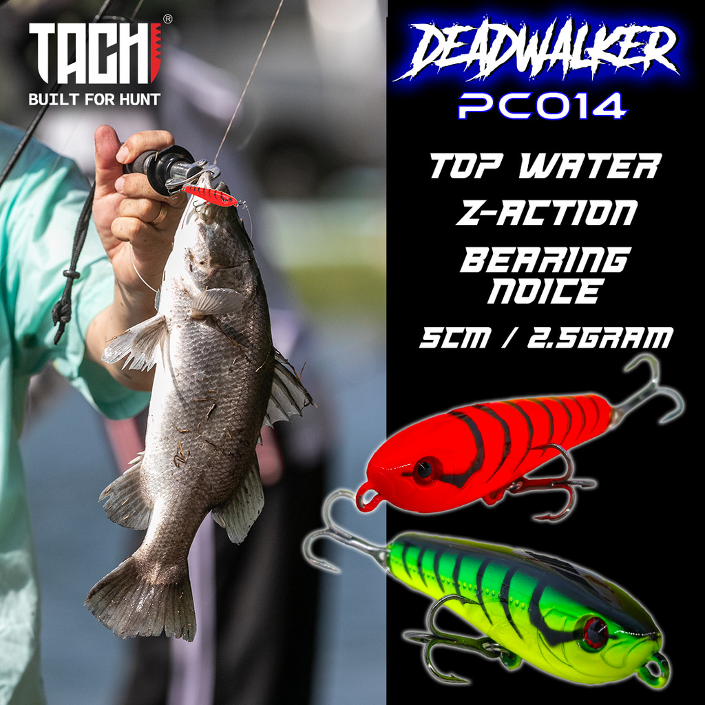 TACHI DEADWALKER Pencil Minnow 5cm 2.5g Topwater Gewang Floating Z ...