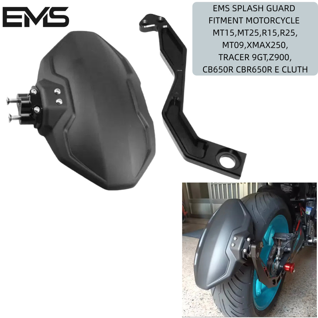 EMS Splash Guard Rear Fender Z900 MT15 R15 MT25 R25 MT09 Tracer 9GT ...