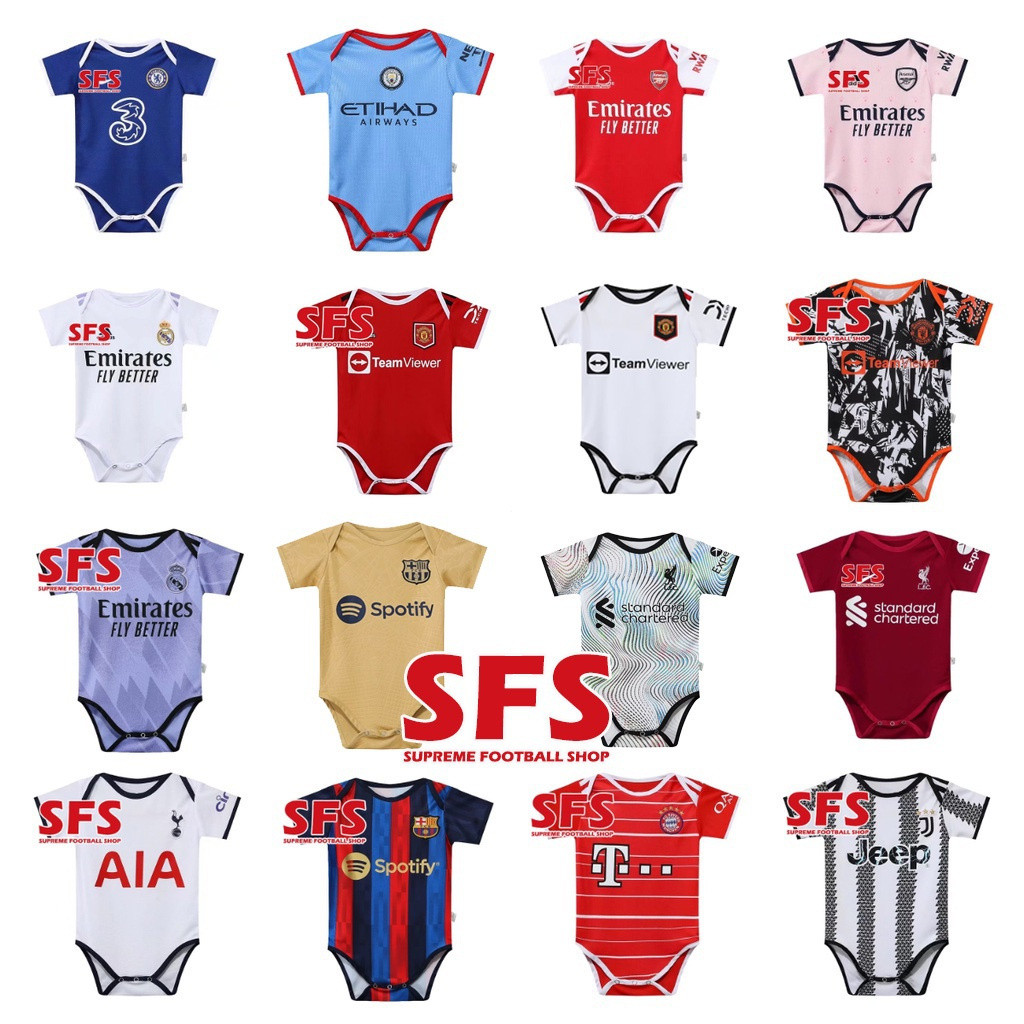 【SFS】 Top Quilty 22-23 Newborn Baby Jersey Romper Infant Soccer ...