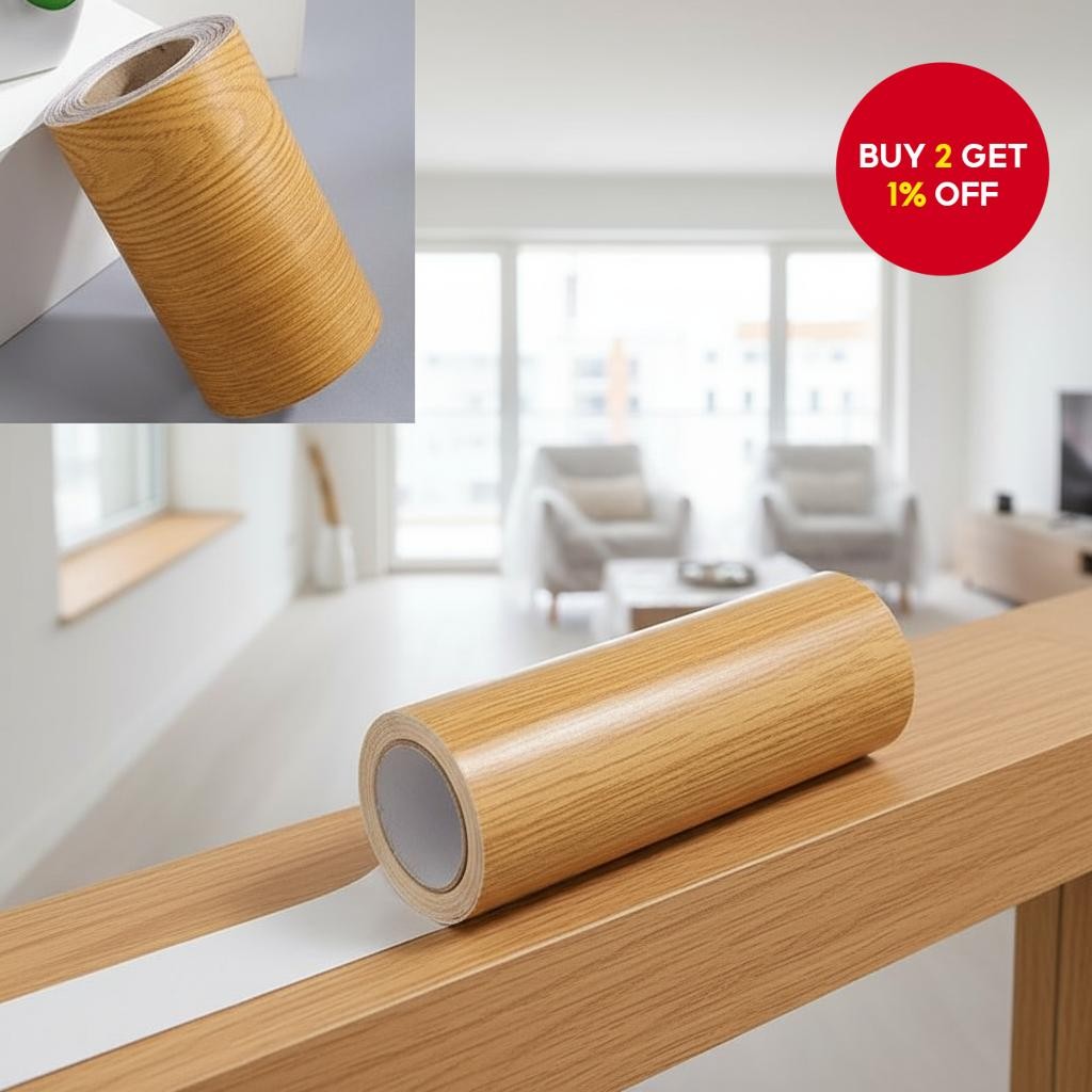 Wood Grain Style Self-Adhesive Door Frame Edge Tape – Wall Corner ...