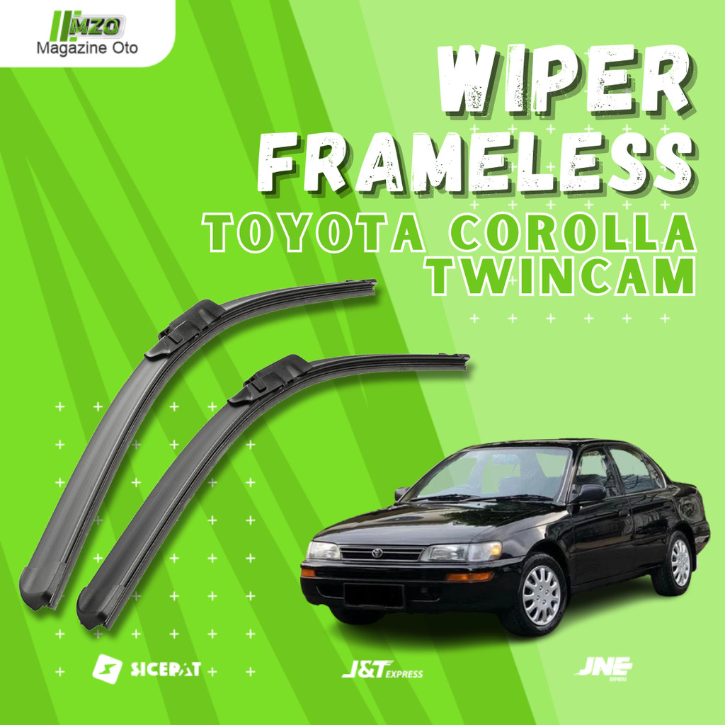 Toyota Corolla Twincam Frameless Car Wiper Pair of 2 PCS Kiri and Right ...