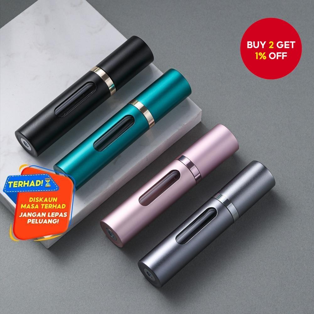 5ml Aluminum Empty Spray Perfume Bottle, Travel Dispenser Botol Sembur ...