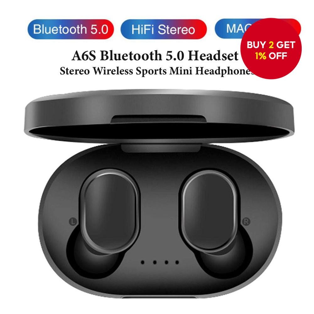 A6S Earbuds New Wireless Bluetooth Earphones In-Ear ANC Waterproof LED ...