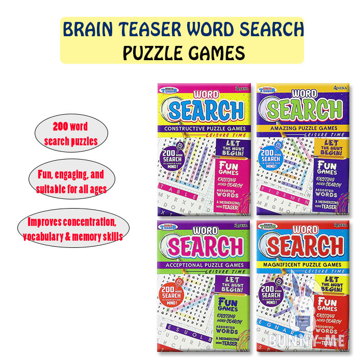 [BUNNY] Aneka Publication: Brain Teaser Word Search Puzzle Games | 200 ...
