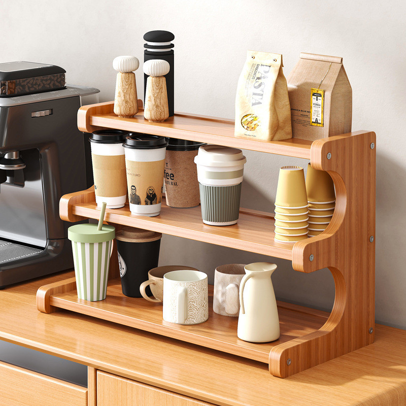 Desktop Shelf Cup Storage Shelf Dining Table Countertop Work Seat Water ...