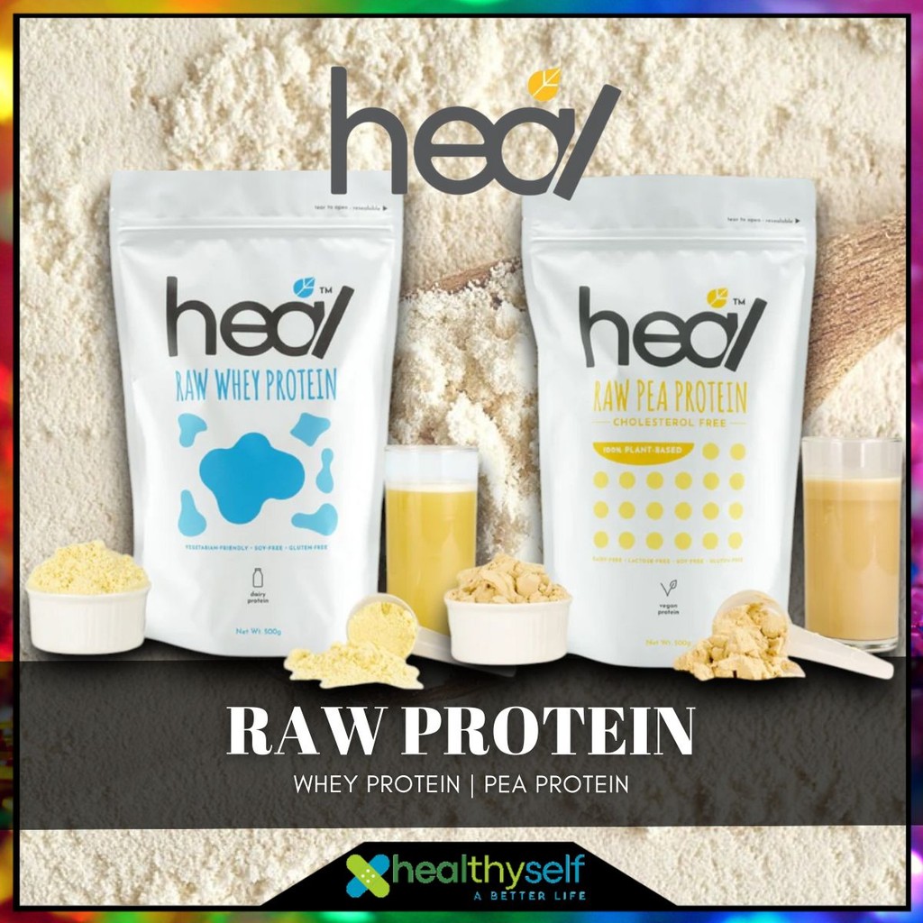 HEAL Raw Protein Isolate Unflavored Vegan Pea Protein Plant Based ...