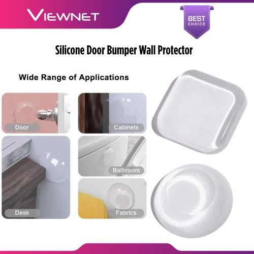 SILICONE DOOR BUMPER STOPPER WALL PROTECTOR DOOR HANDLE PAD TRANSPARENT ...