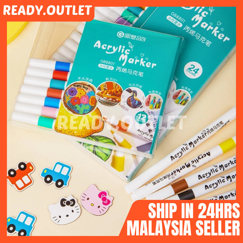 48/80COLORS Marker Pen Lukis Budak Warna Warni Kanak Non-Toxic Coloring ...