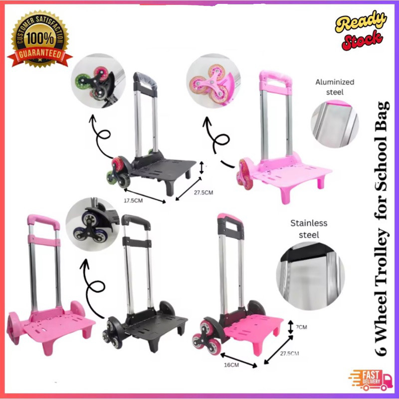 Kids Children Trolley for School Bag Staircase Bag Troli Beg Sekolah 6 ...