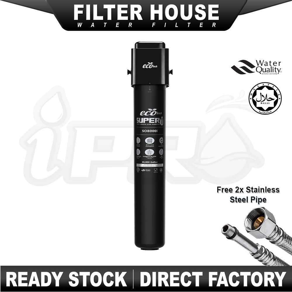 20" Ecotech 3 Stages Undersink Water Purifier System SO8000i (Halal ...