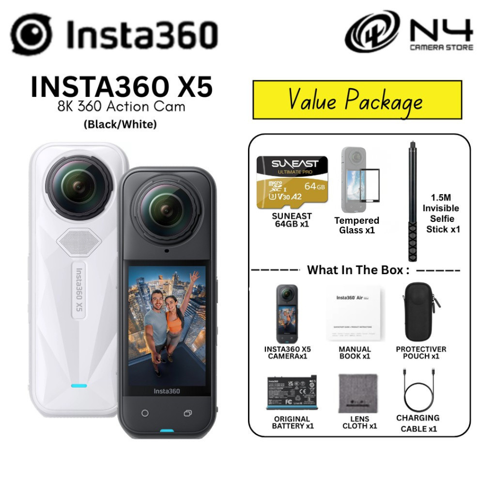Insta360 X5/Insta360 One X5/The Ultimate 8K 360º Action Camera ...