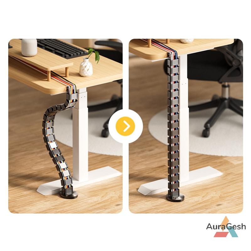 [AuraGesh] Wire Spine Cable Spine 80CM Under Desk Cable Tray Wire ...