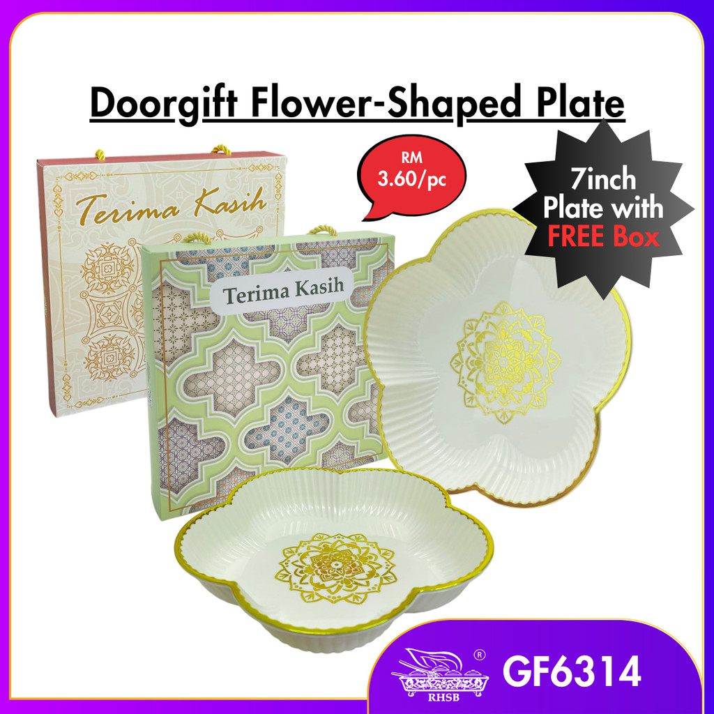 7 INCH DOORGIFT MANGKUK BUNGA/ DOORGIFT VIP/FLOWER SHAPE PLATE ...