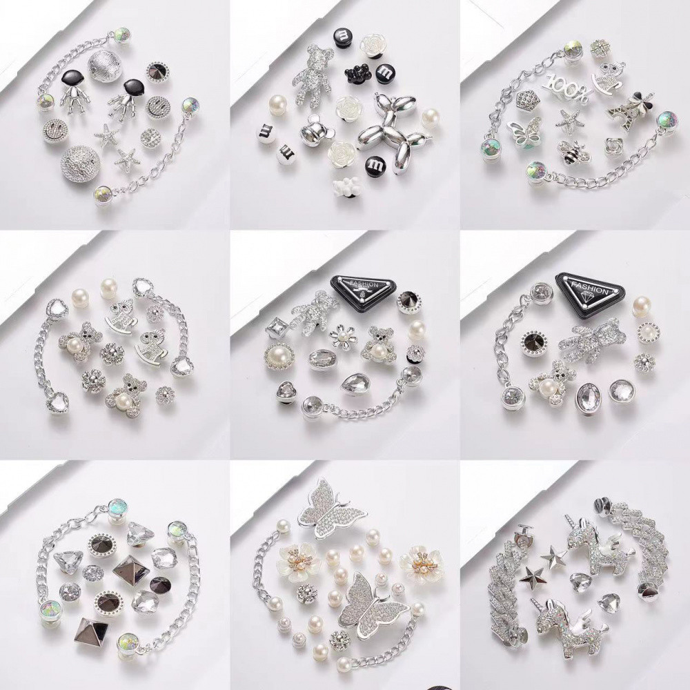 Stylish Charm and Elegant Sandals with Pendant Buttons & Pins - Gift ...