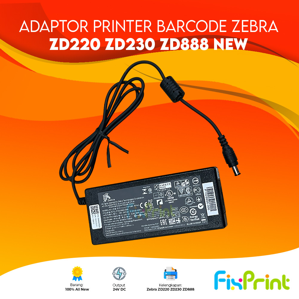 Zebra Barcode Printer Adapter ZD220 ZD888 ZD230 Power Supply Adapter ...