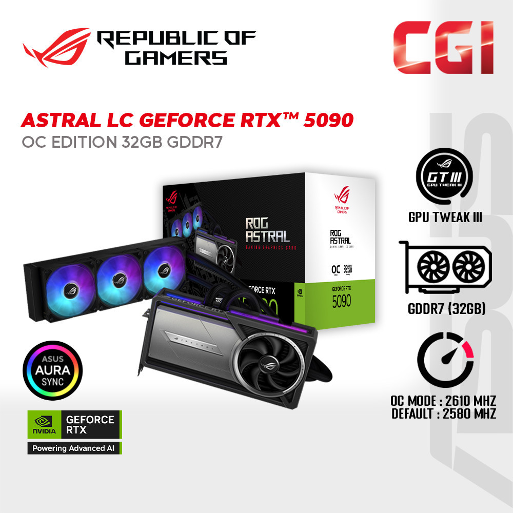 Asus ROG Astral LC GeForce RTX 5090 32GB GDDR7 OC Edition Graphic Card ...