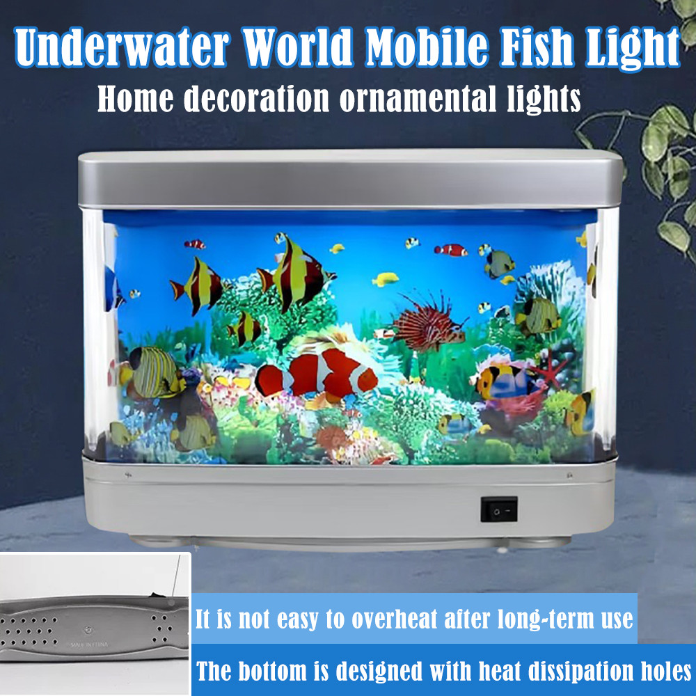 Aquarium Mood Lamp Night Lights Simulated Ornamental Fish Light Home ...