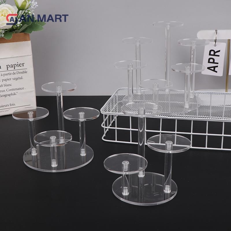 AN.MART 4 Layers Transparent Removable Acrylic Display Stand Square ...