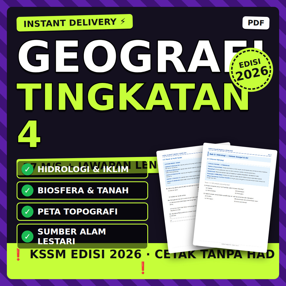 [INSTANT DELIVERY] Latihan Geografi Tingkatan 4 | Hidrologi Iklim ...