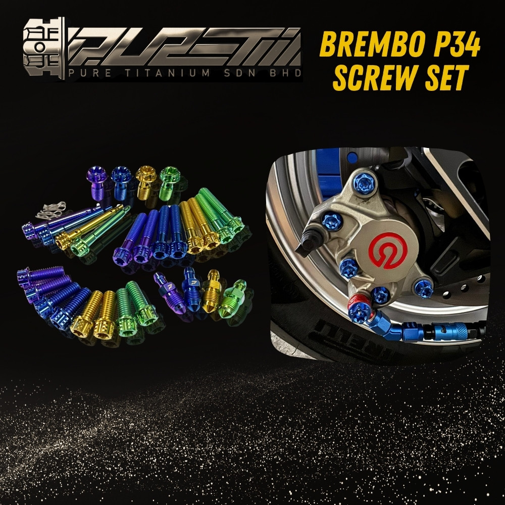 P34 Brembo Caliper GR5 Titanium Screw Set Italy | Shopee Malaysia