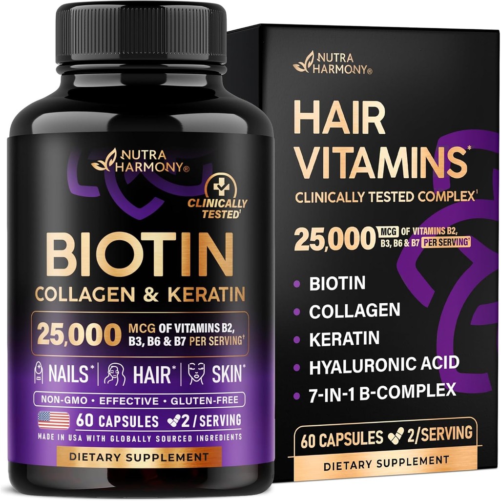 Biotin | Collagen | Keratin-Clinical Tested Supplements-Hair Growth ...
