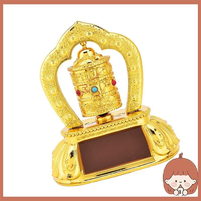 Silin Golden Prayer Wheel Spinner Vehicle Accessory Solar Powered ...
